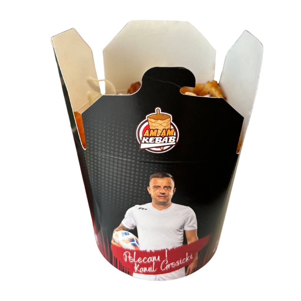 Kebab box Kamil Grosicki 750 ml (50 sztuk) - KEBABhurtownia